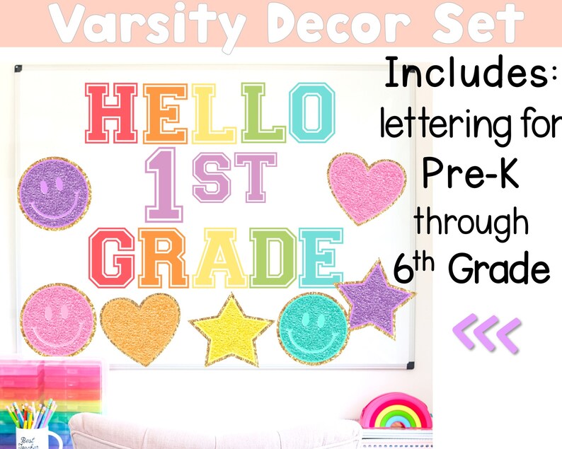 Back to School Bulletin Board - Varsity Letters Bulletin Board ...