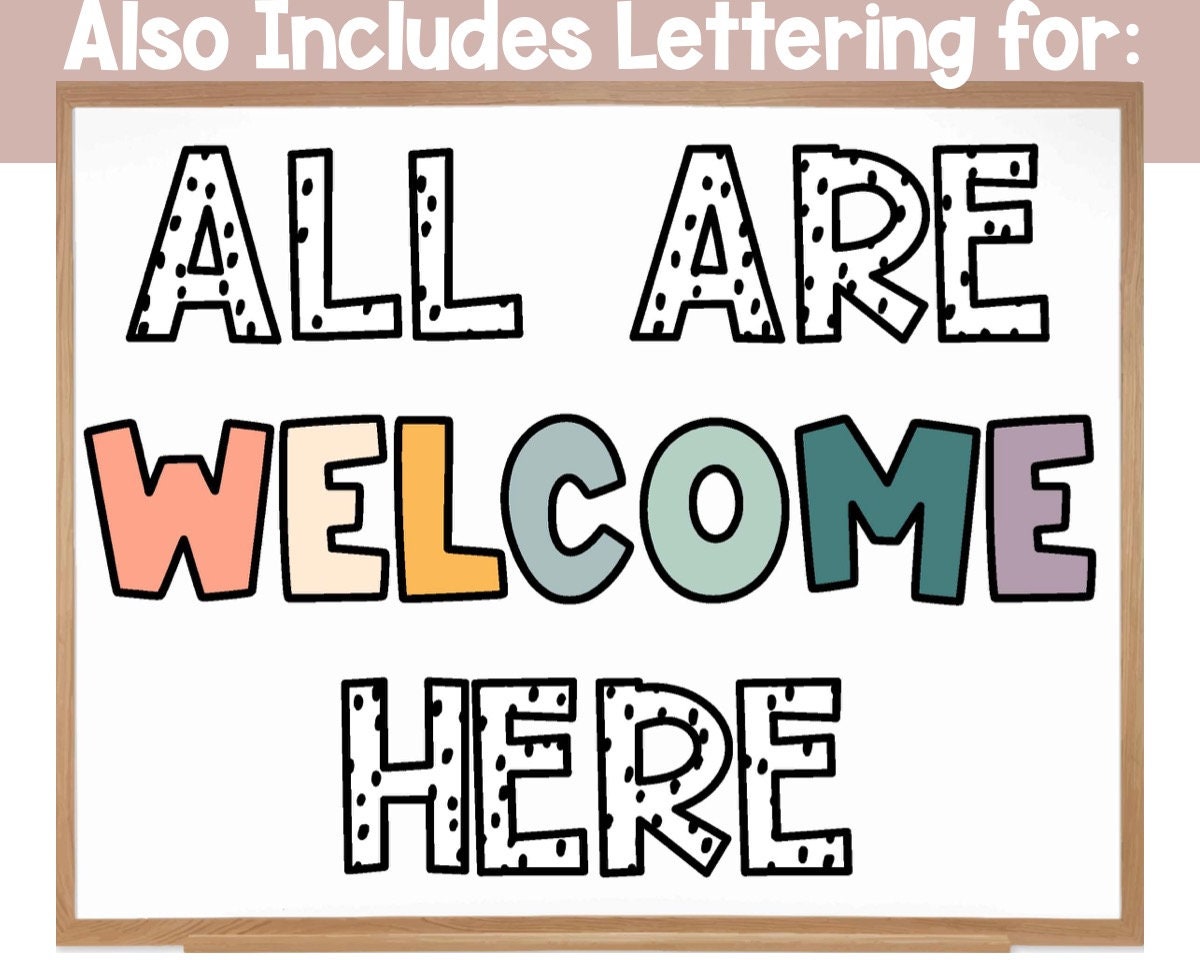 Boho Classroom Decor Bulletin Board Back to School Black & - Etsy