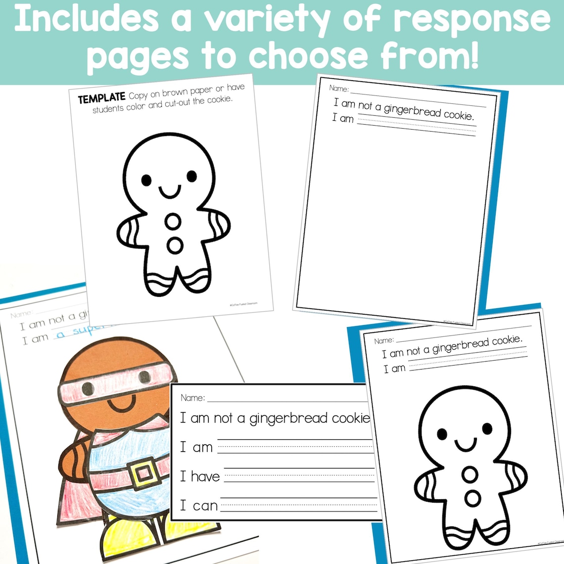 Disguise a Gingerbread Man Craft Hide a Gingerbread Man Activity - Etsy