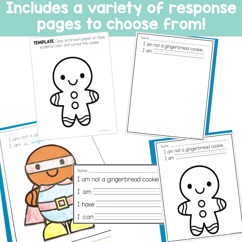 Disguise a Gingerbread Man Craft Hide a Gingerbread Man Activity - Etsy