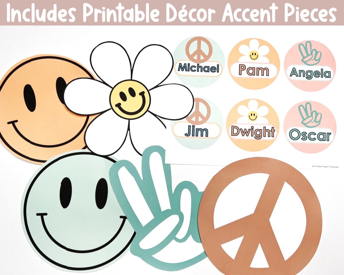 Back to School Bulletin Board - Groovy Classroom Decor Bulletin Board ...