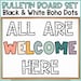 Boho Classroom Decor Bulletin Board - Back to School Black & White Boho ...
