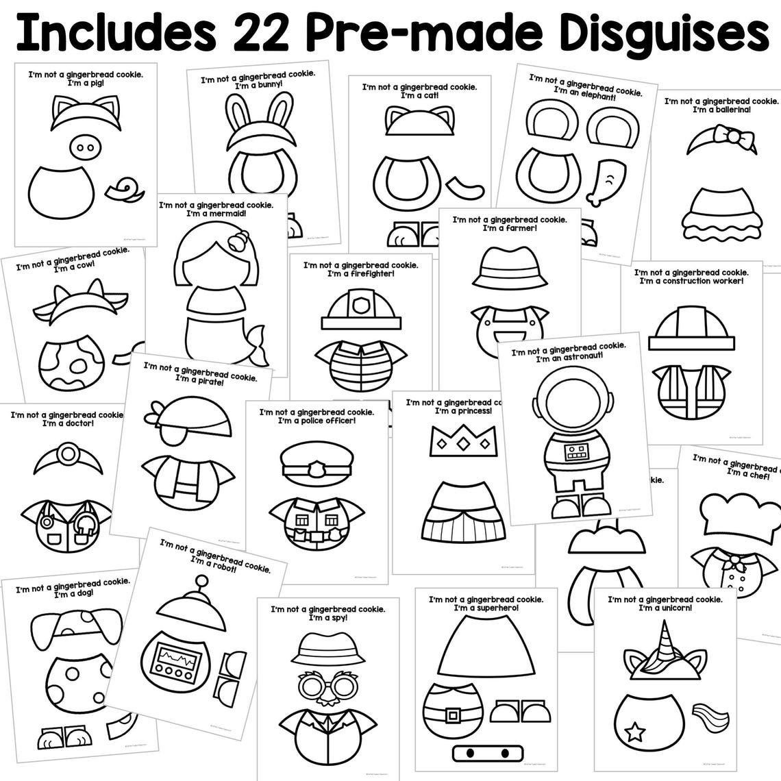 Disguise a Gingerbread Man Craft - Hide a Gingerbread Man Activity - Etsy