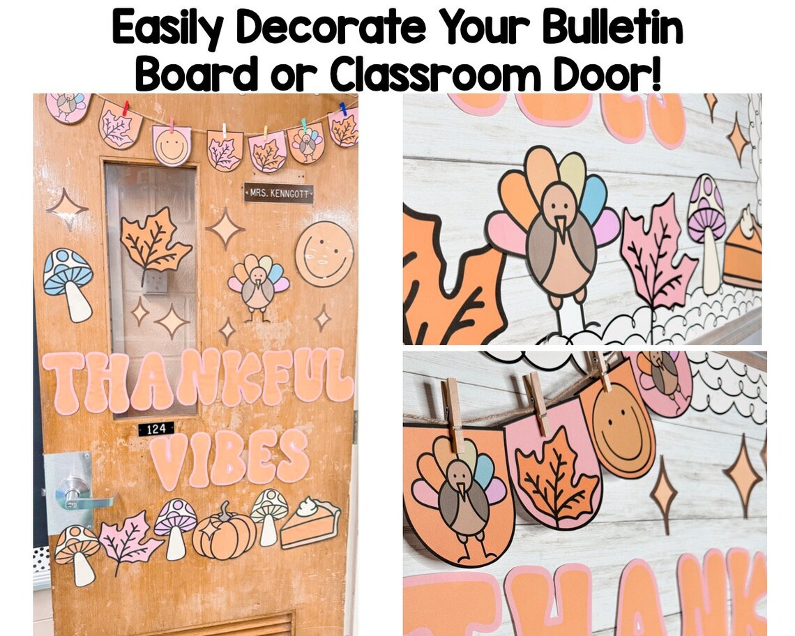 November Bulletin Board November Door Decor Thankfuls Vibes, Grateful ...