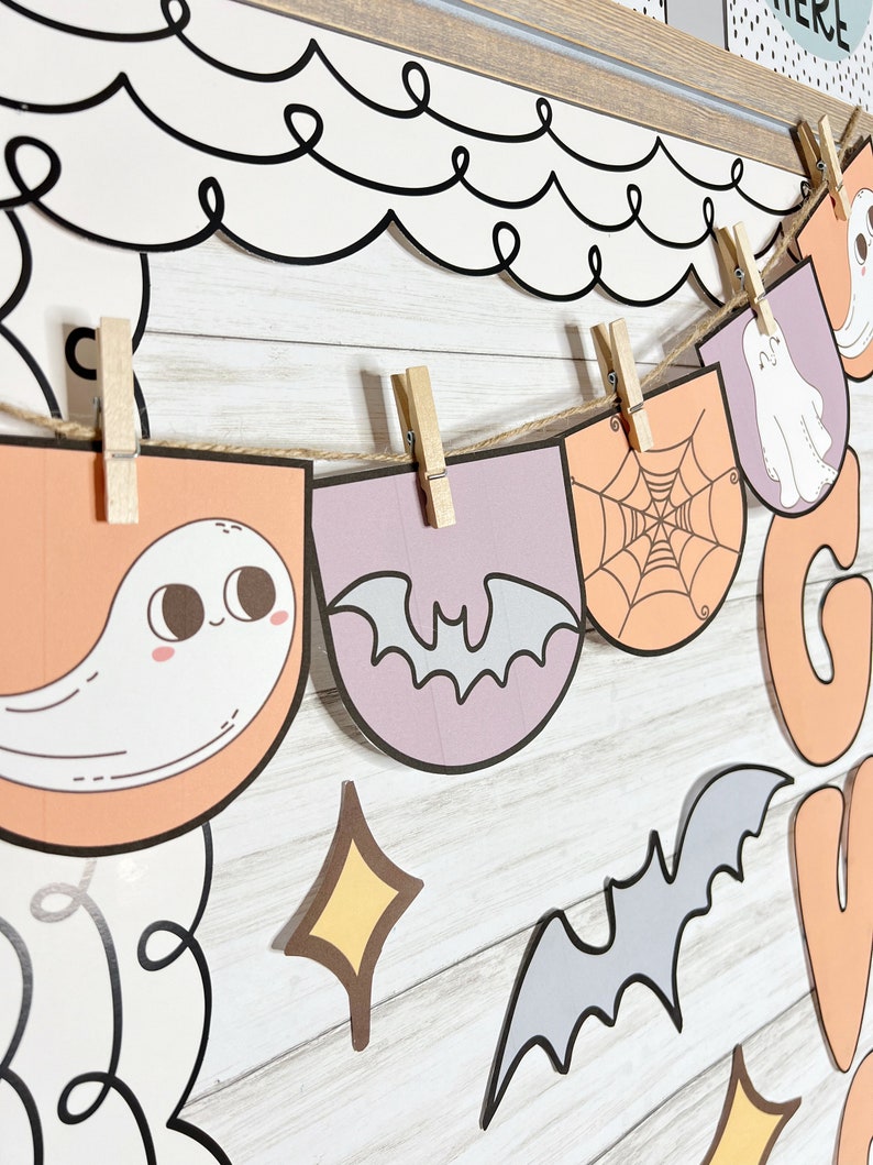 Halloween Bulletin Board - Halloween Door Decor - Ghoul Vibes October ...