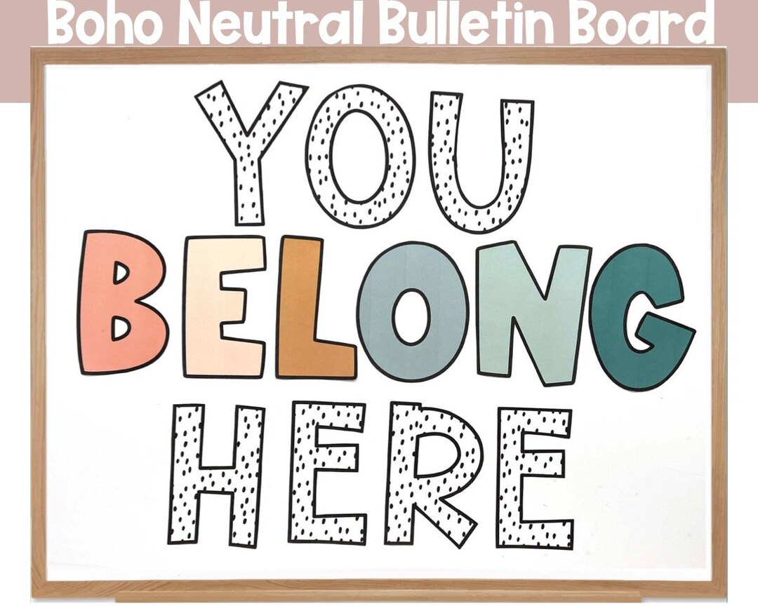 Boho Classroom Decor Bulletin Board - Back to School Black & White Boho ...