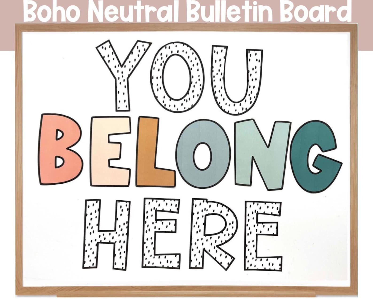 Boho Classroom Decor Bulletin Board - Back to School Black & White Boho ...