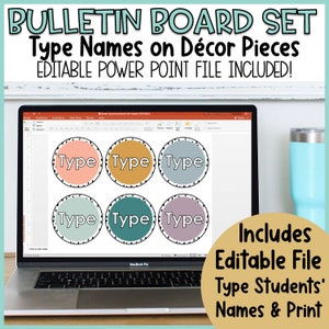 Boho Classroom Decor Bulletin Board - Back to School Black & White Boho ...