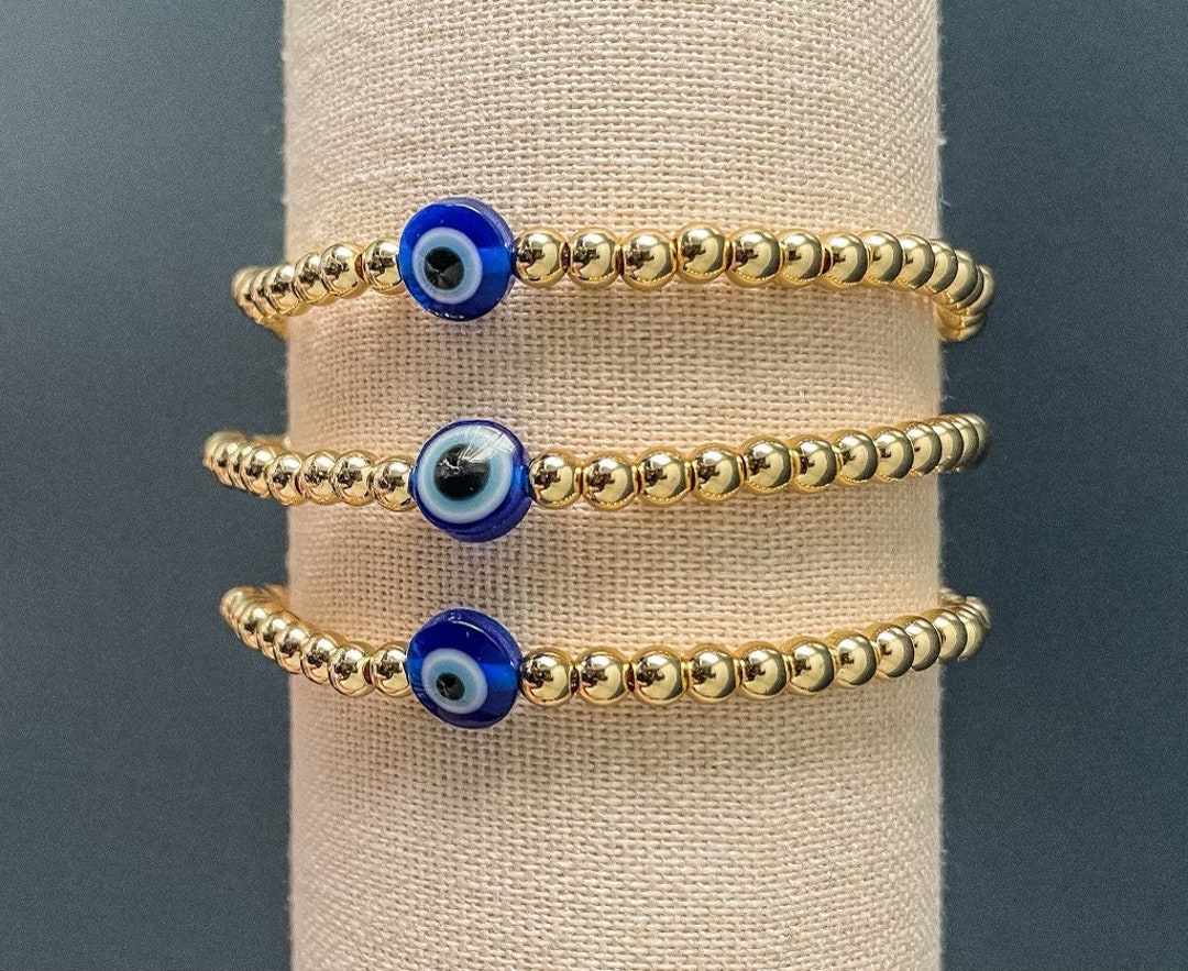 Gold Evil Eye Bracelets - Etsy