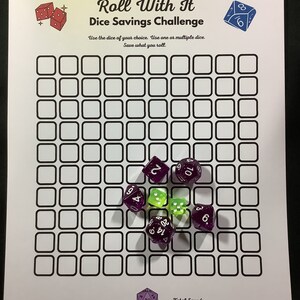 Roll With It Dice Savings Challenge - Etsy