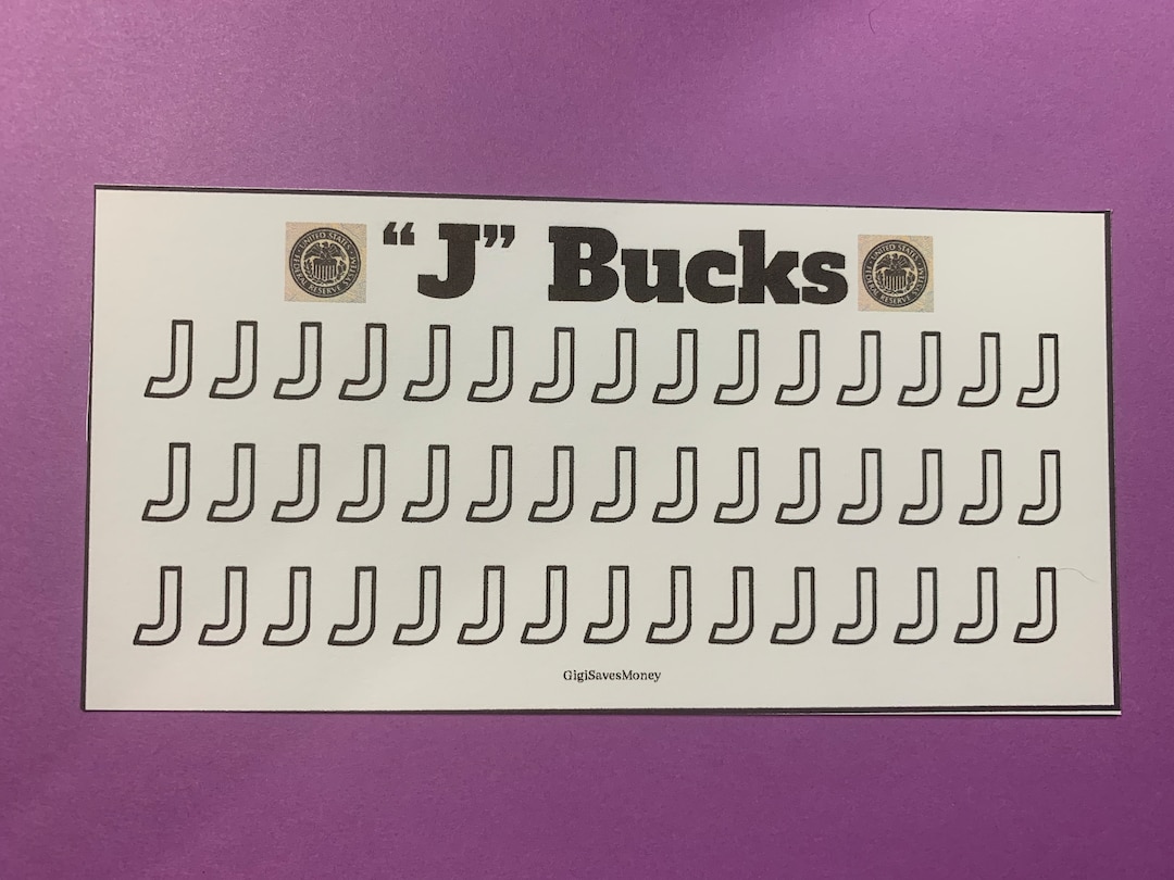 J Bucks Tracker - Etsy