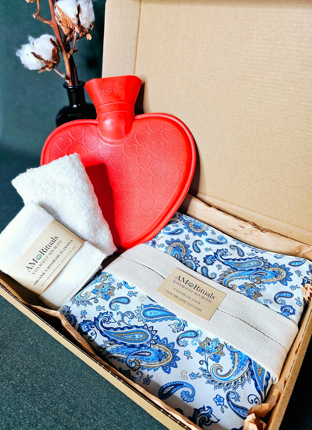 Wellness Box.castor Oil Pack. Premium Gift Set. Multilayered Castor Oil ...