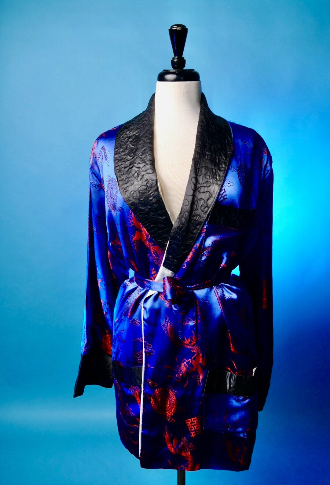 1960's Vintage Dressing Robe Smoking Jacket - Etsy