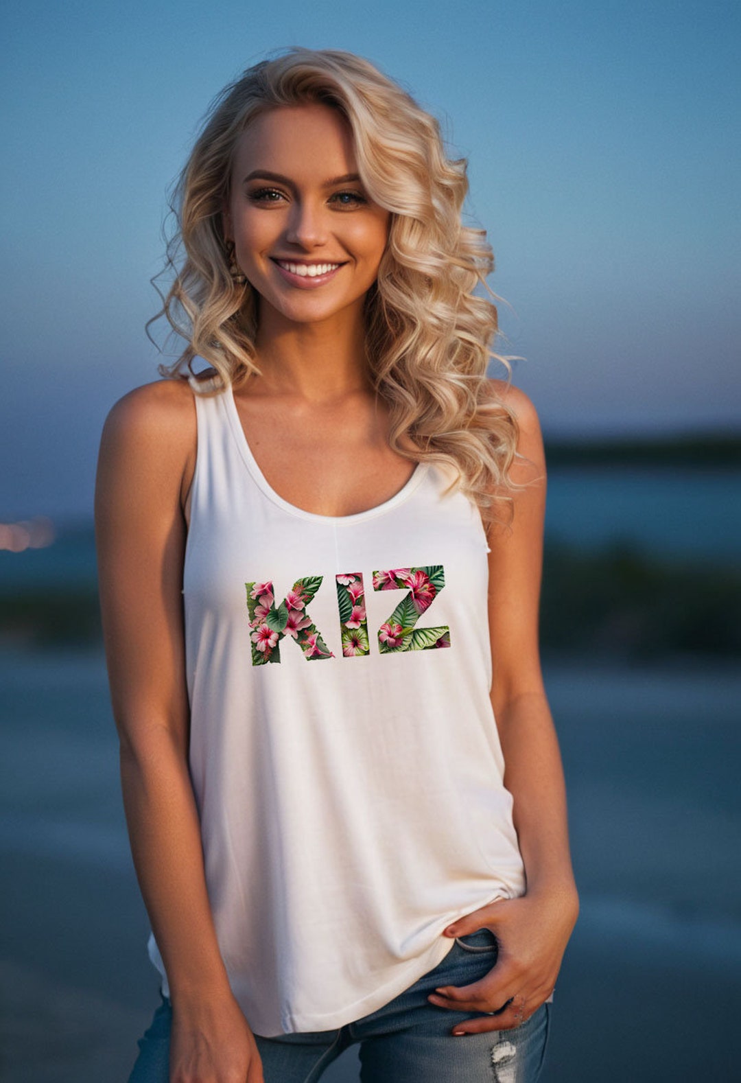 Tropical Dance Kizomba-inspired Floral Tank Top – Exotic Pink Bloom ...