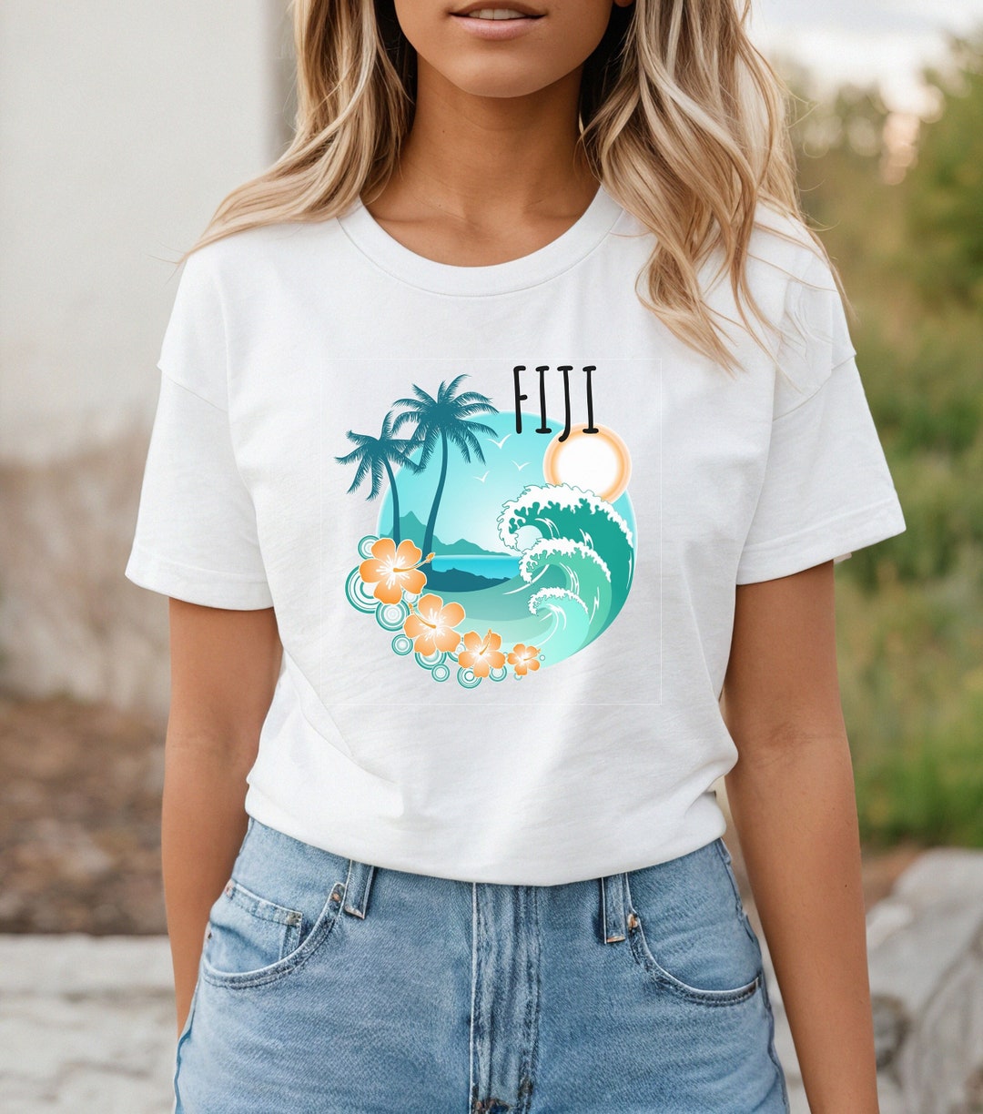 Womens T-shirt, Fiji Shirt, Tropical Holiday, Pacific Island Shirt ...