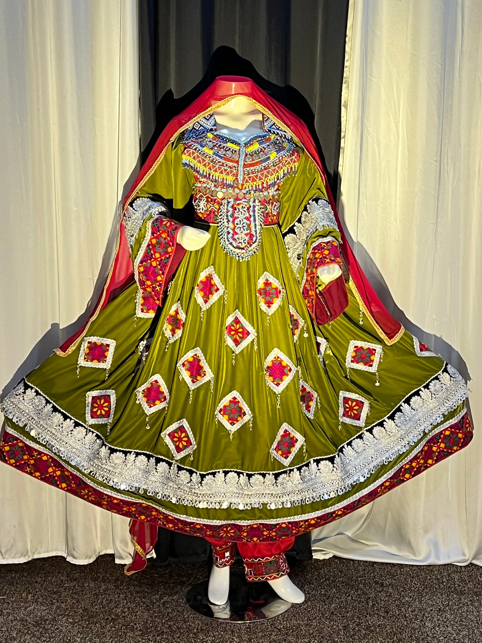 Afghan Traditional Tail Style Dress Embroidery Pawli Work and - Etsy