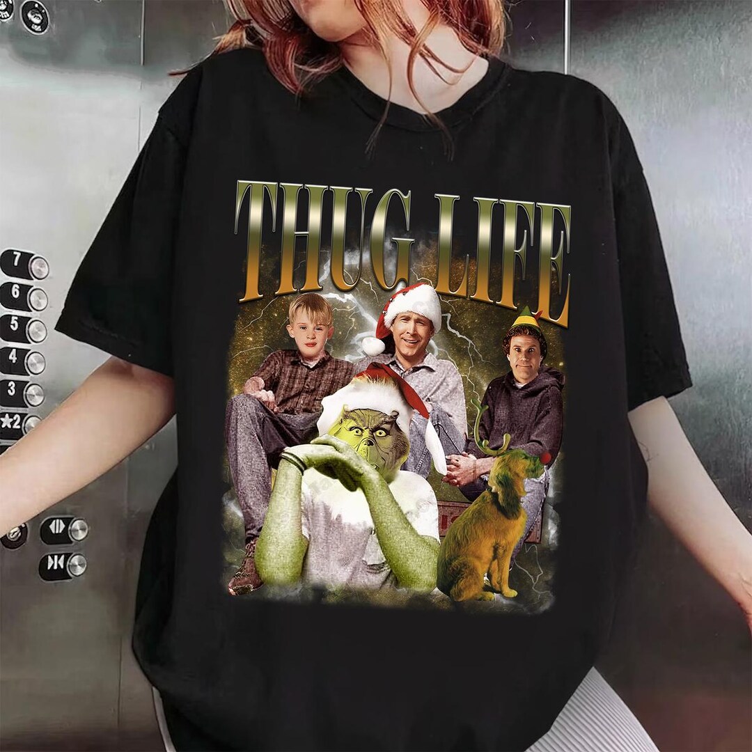 Thug Life Grinch Sweatshirt, Grinchmas Season Christmas Friends ...