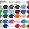 Editable Comfort Colors 1566 Color Chart & Size Chart, Canva Template ...