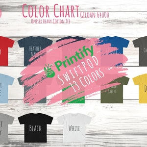 Gildan 64000 Size Chart, Gildan 64000 Color Chart, Color Chart & Size ...