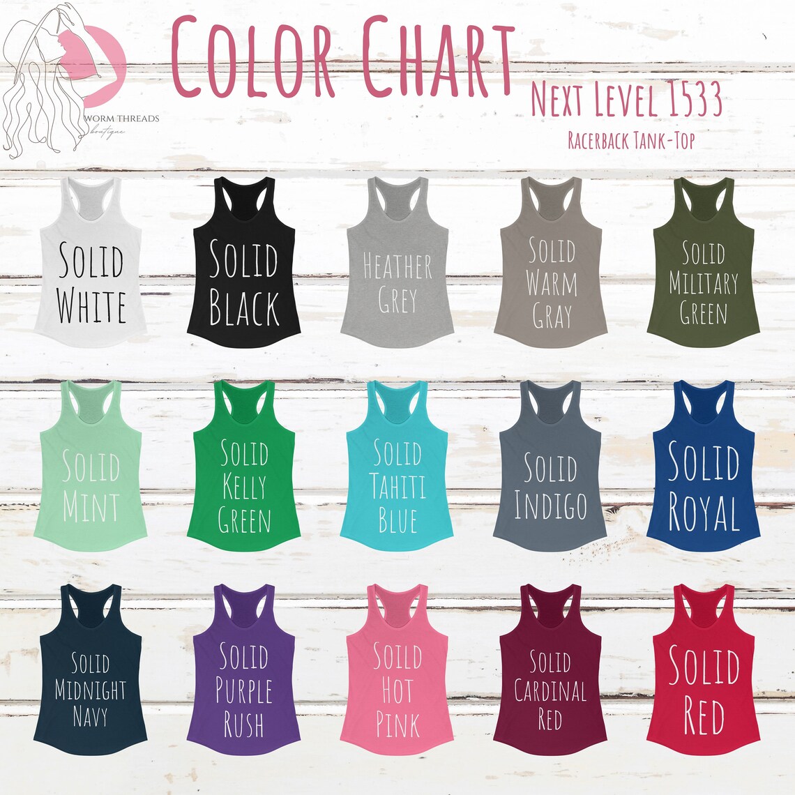 Next Level Size Chart, Next Level Color Chart, Next Level 1533 , Next ...