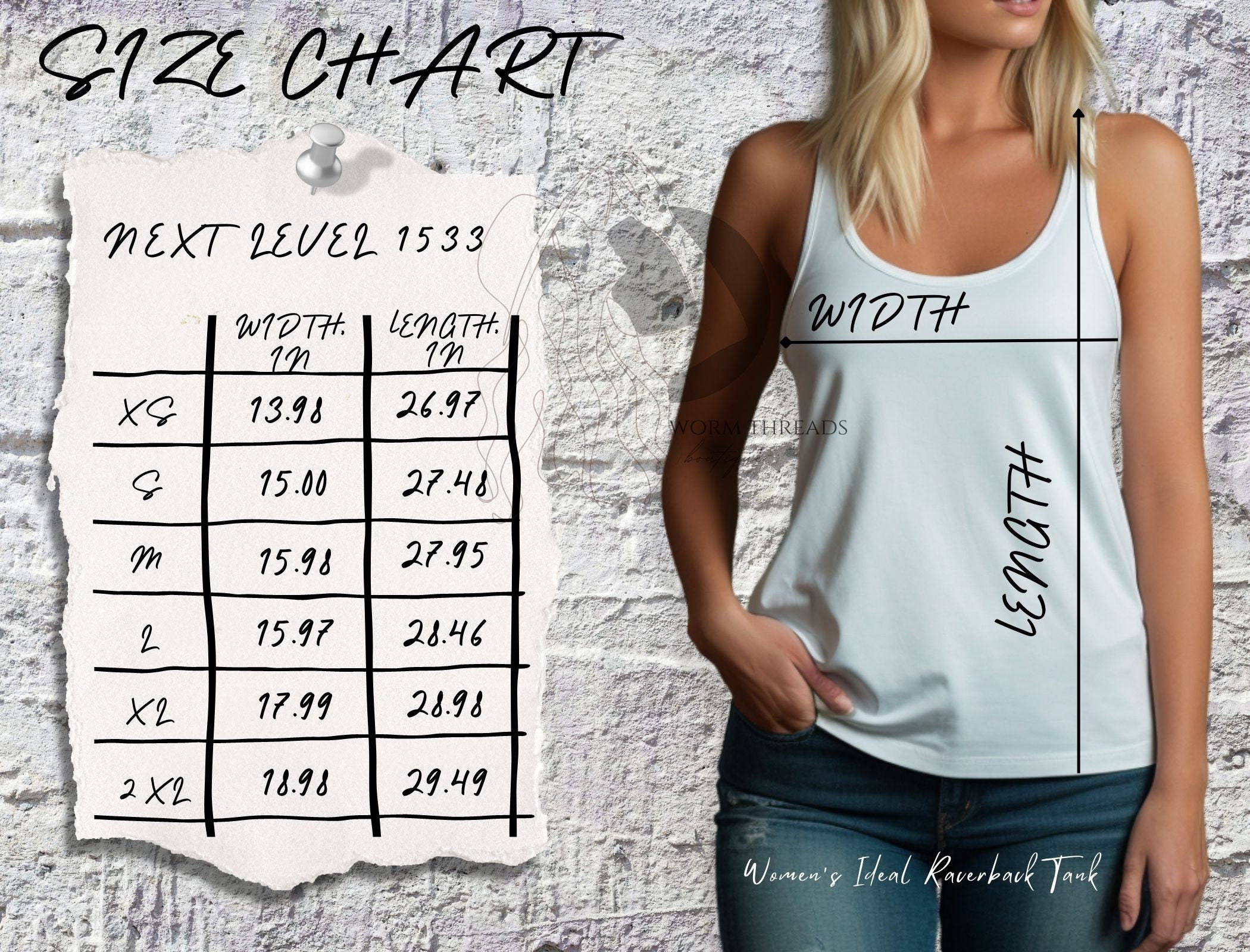 Next Level Size Chart, Next Level Color Chart, Next Level 1533 , Next ...