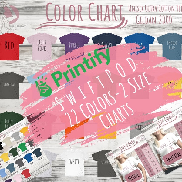 Monster Digital Size Color Chart - Etsy