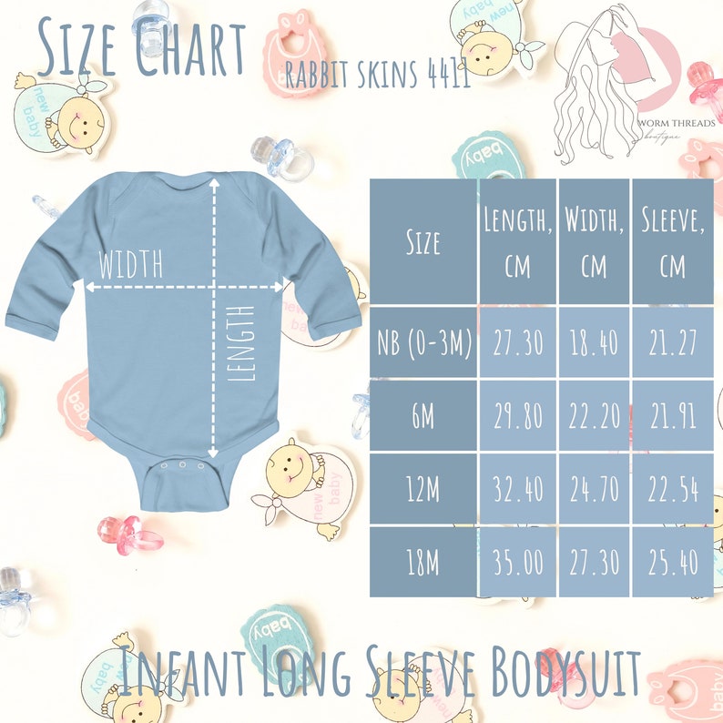 Rabbit Skins Size Chart 4411 Color and Size Chart, Rabbit Skins Mockup ...