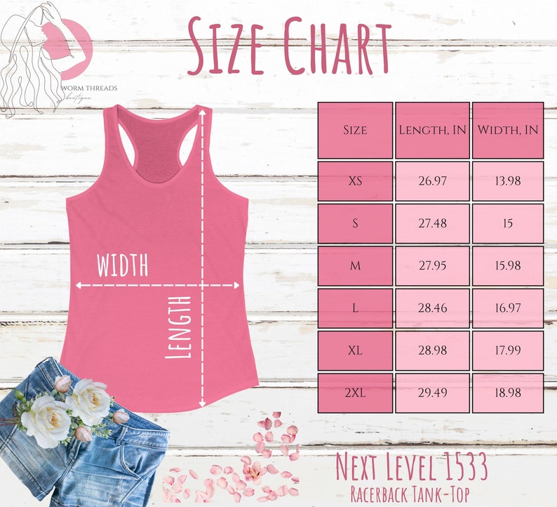 Next Level Size Chart, Next Level 1533, Next Level Color Chart, Next ...