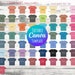 Editable Comfort Colors 1717 Color Chart & Size Chart, Canva Template ...