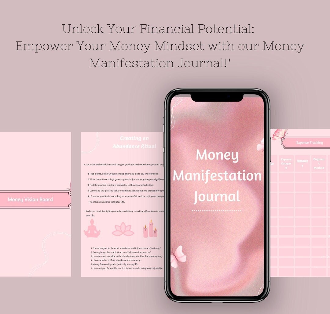 Money Mindset Planner / Manifest Your Wealth / Financial Abundance ...