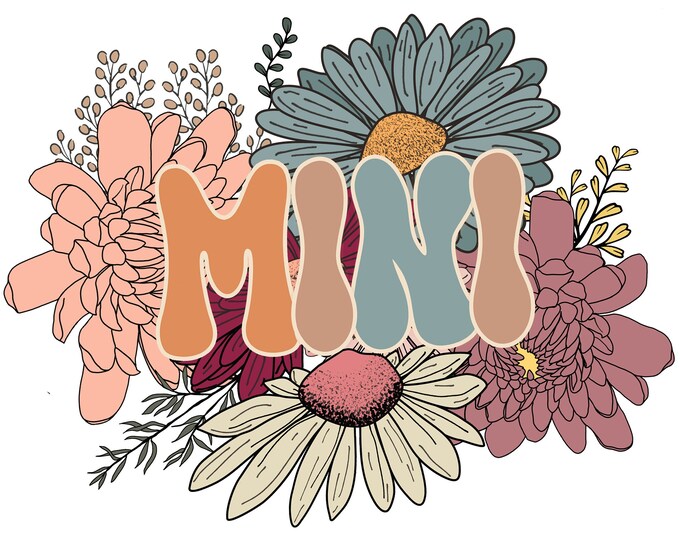 Floral Mini Png Sublimation,mini Png Retro Floralsublimation,spring ...