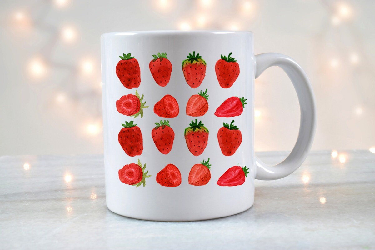 Strawberry Spring Sublimation Design, Retro Fruit Clipart (PNG Digital ...