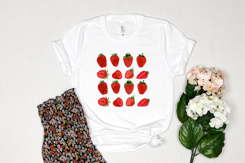 Strawberry Spring Sublimation Design, Retro Fruit Clipart (PNG Digital ...
