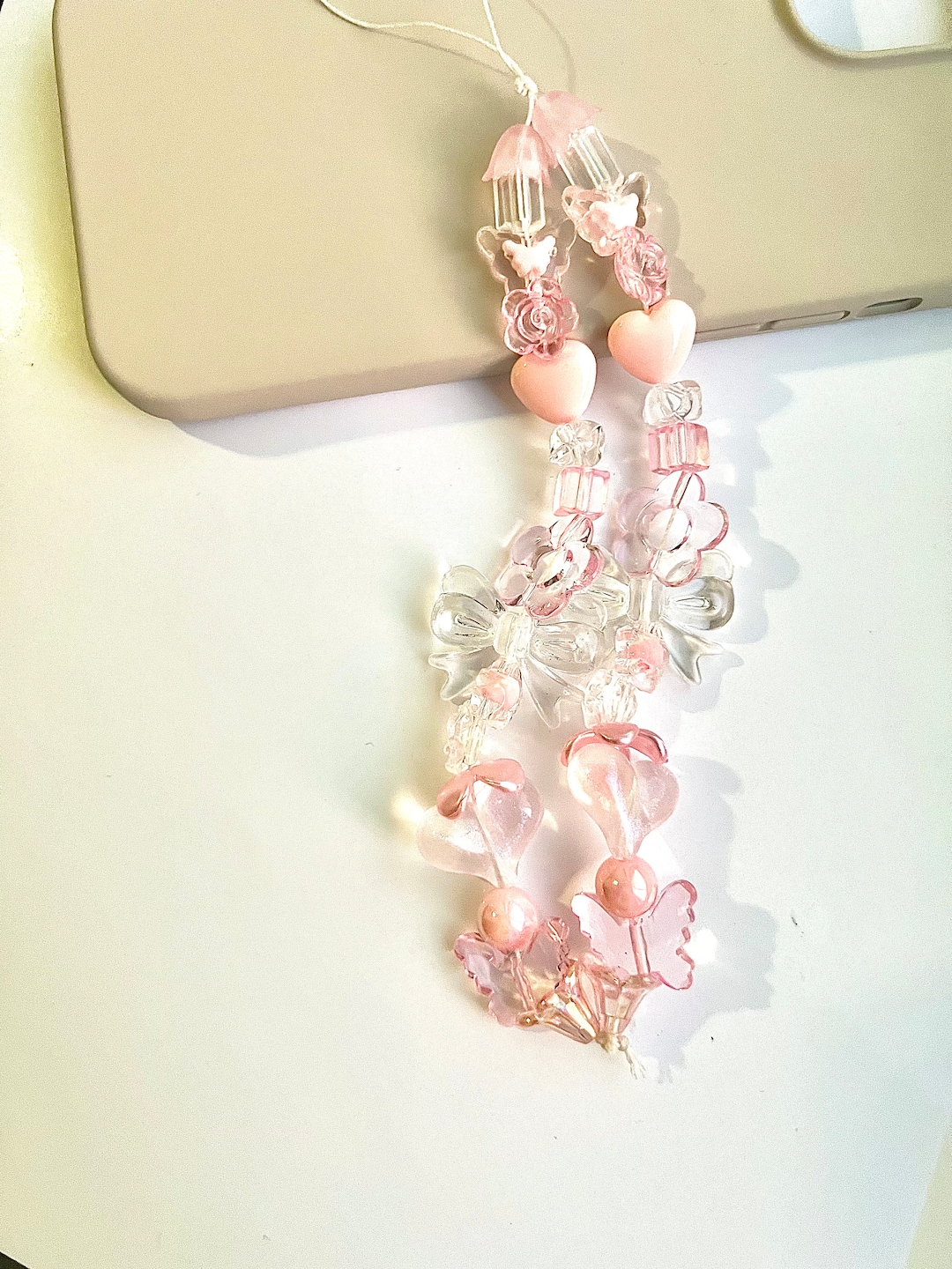 Pink Phone Charm/strap - Etsy