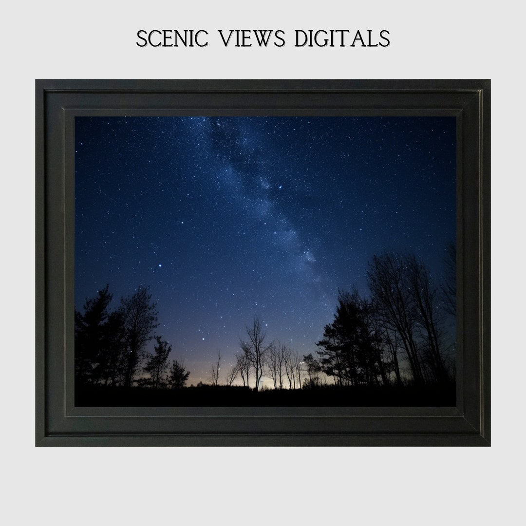 Night Sky Wall Art Camping Night Sky Instant Download Stars Wall Art ...