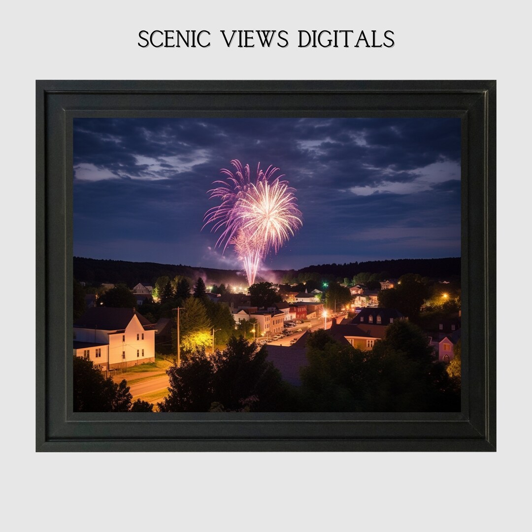 Fireworks Wall Art Party Wall Art Fireworks Party Decor Celebration ...