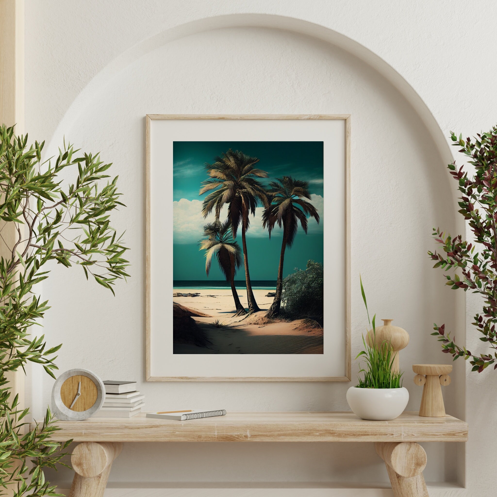 Palm Trees Tropical Wall Art Tropical Beach Wall Art Palm Tree Wall ...