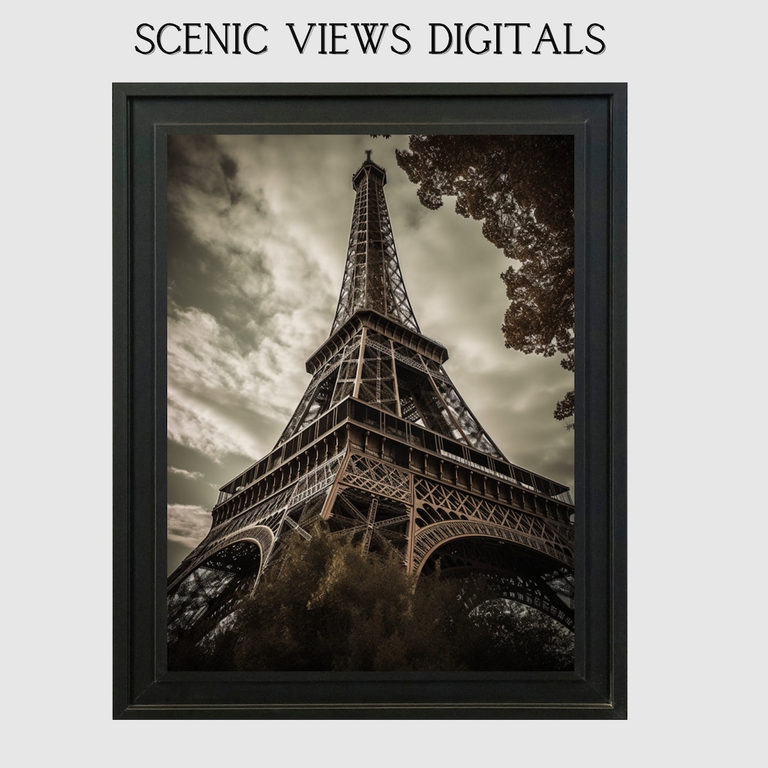 Eiffel Tower Wall Art Instant Download Paris Views Decor Paris Decor ...