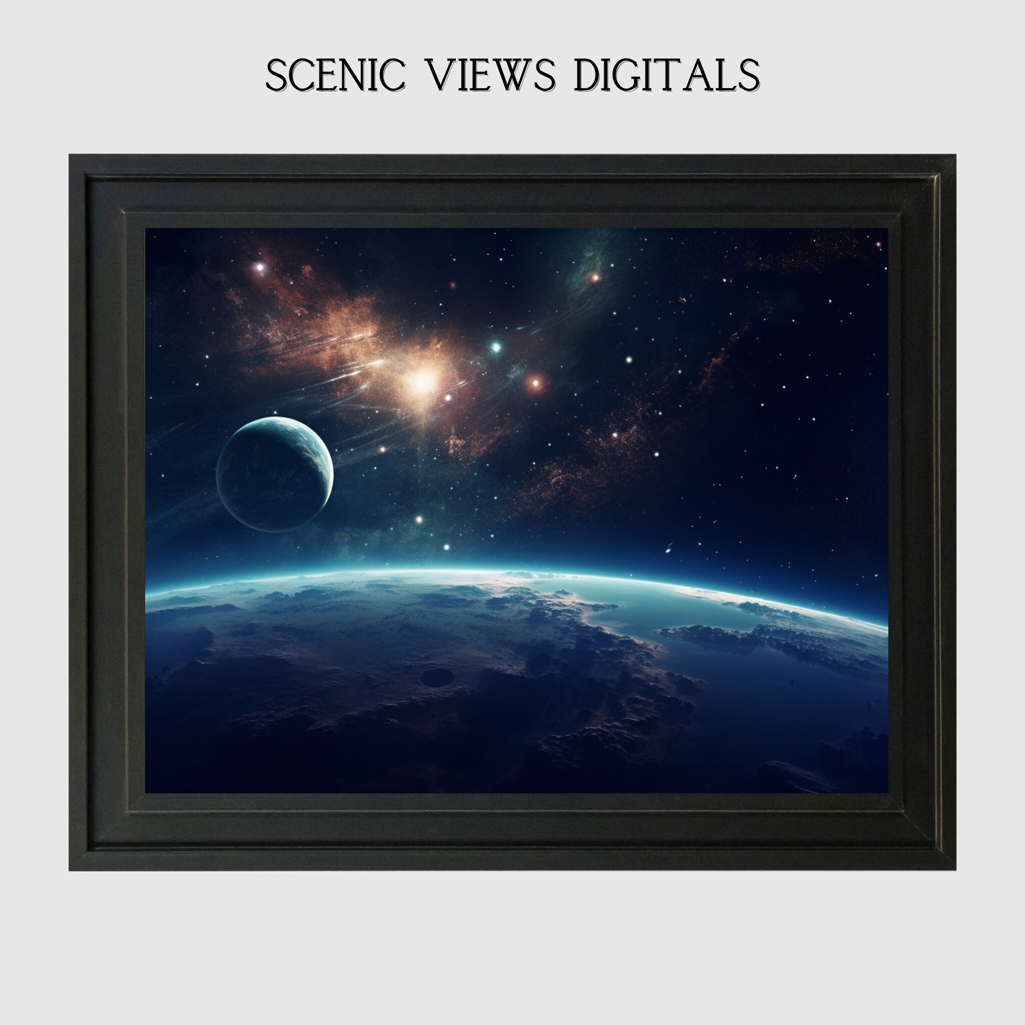 View of the Universe From Earth Wall Art Galaxy Wall Art Stellar Decor ...