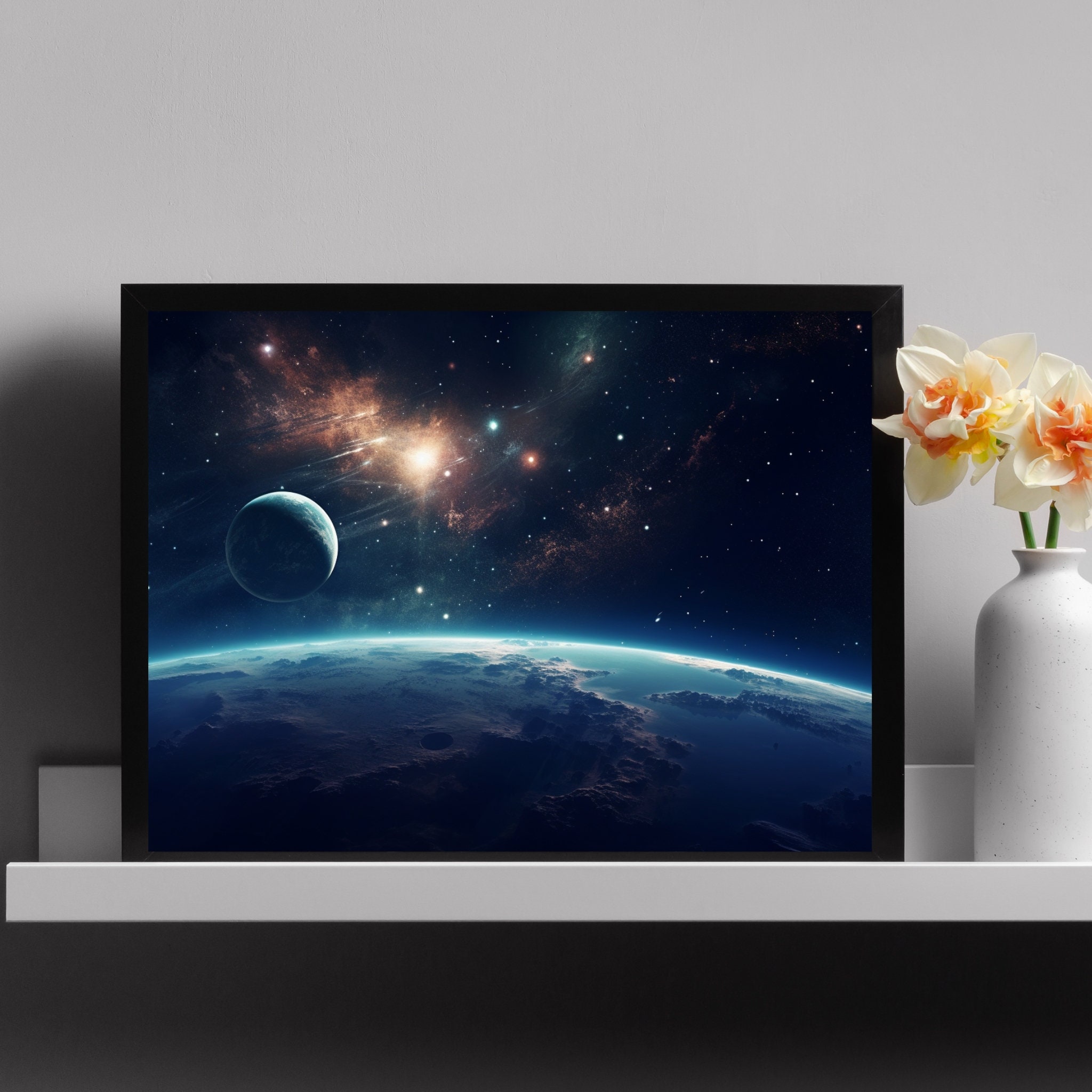 View of the Universe From Earth Wall Art Galaxy Wall Art Stellar Decor ...