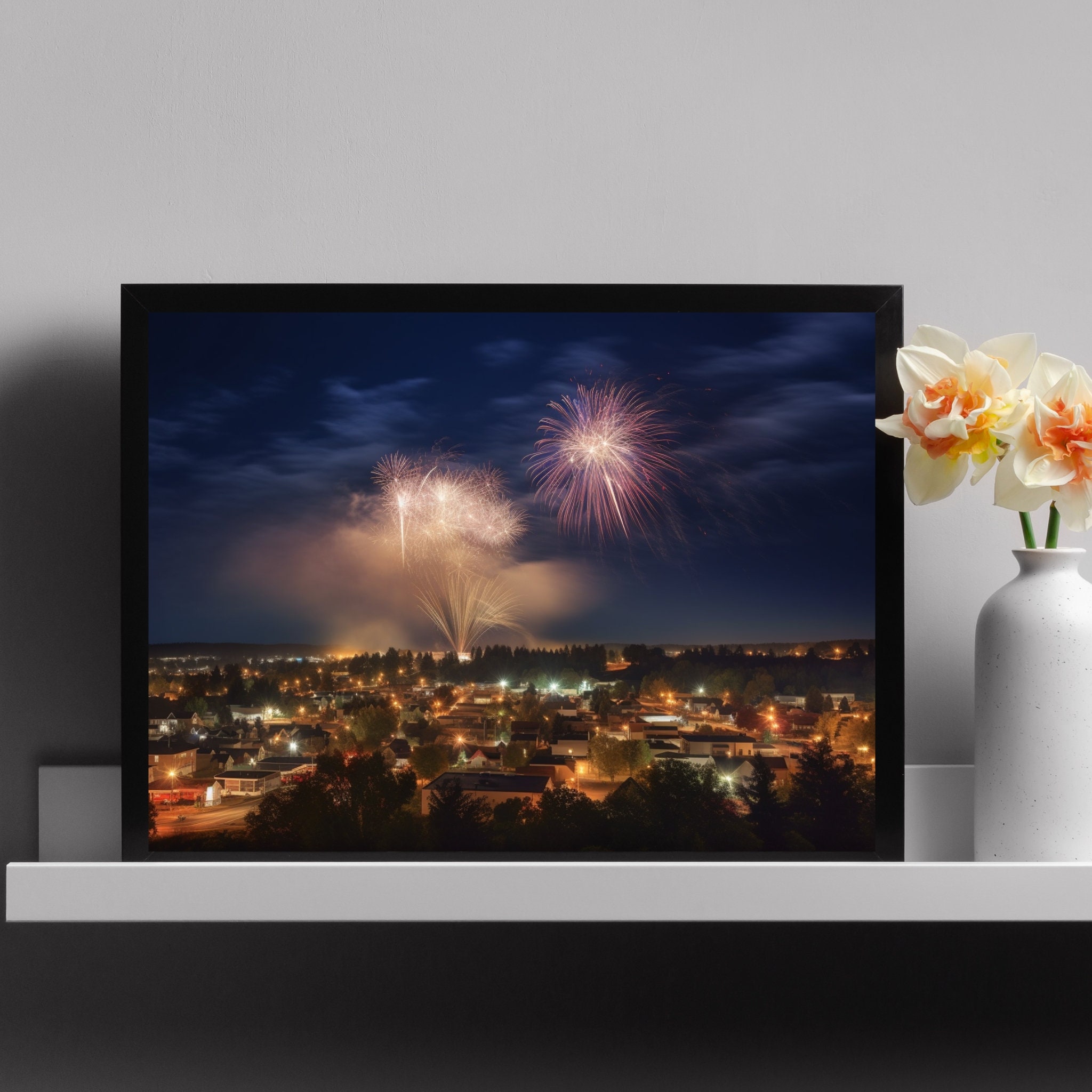 Firework Celebration Wall Art Fireworks Wall Decor New Years ...