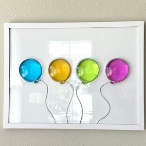 Balloon Resin Wall Art (12x16), Balloon Pop Art, Epoxy Home Decor ...