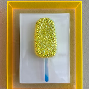 Neon Rhinestone Popsicle Resin Wall Art: Handmade Pop Art Decor - Etsy