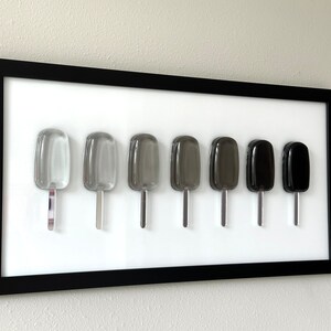 Large Black Ombre Popsicle Resin Wall Art: Handmade Pop Art Decor ...