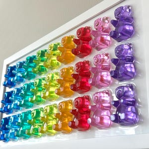 Large Rainbow Gummy Bear Resin Wall Art: Handmade Pop Art Decor (12x24 ...