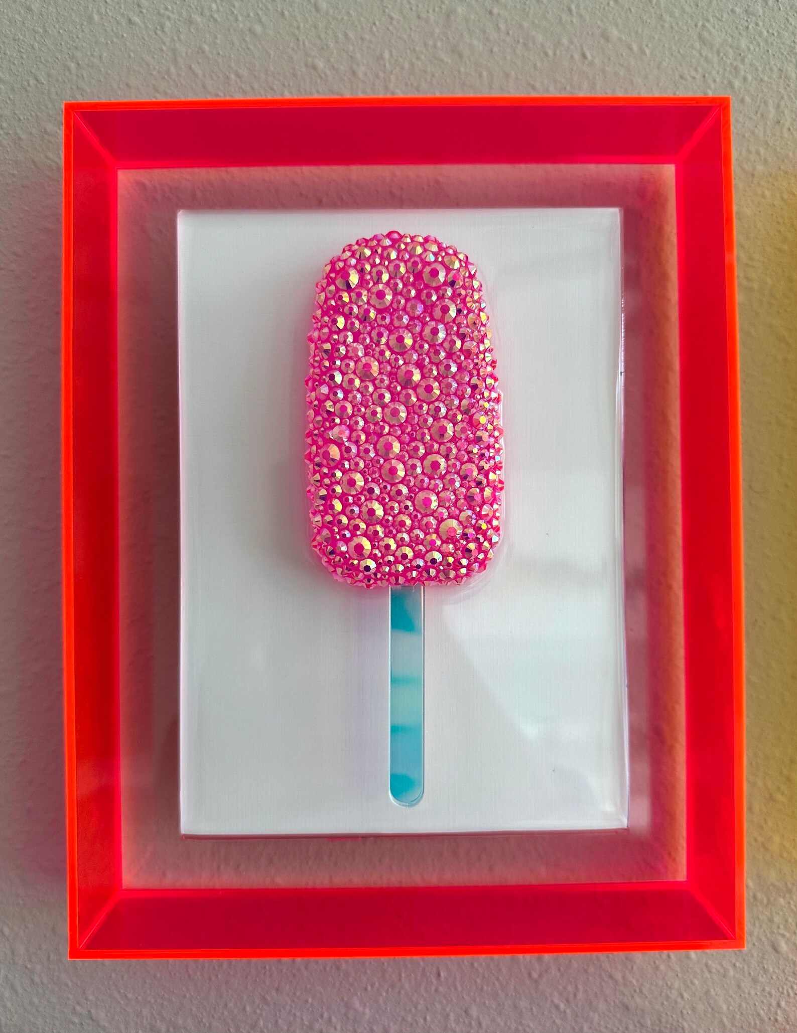 Neon Rhinestone Popsicle Resin Wall Art: Handmade Pop Art Decor - Etsy