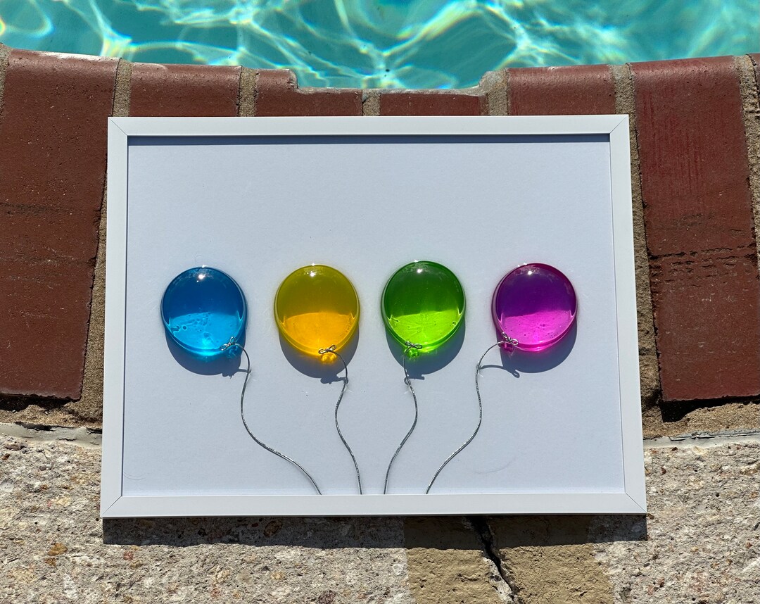 Balloon Resin Wall Art 12x16 Balloon Pop Art Epoxy Home - Etsy Canada