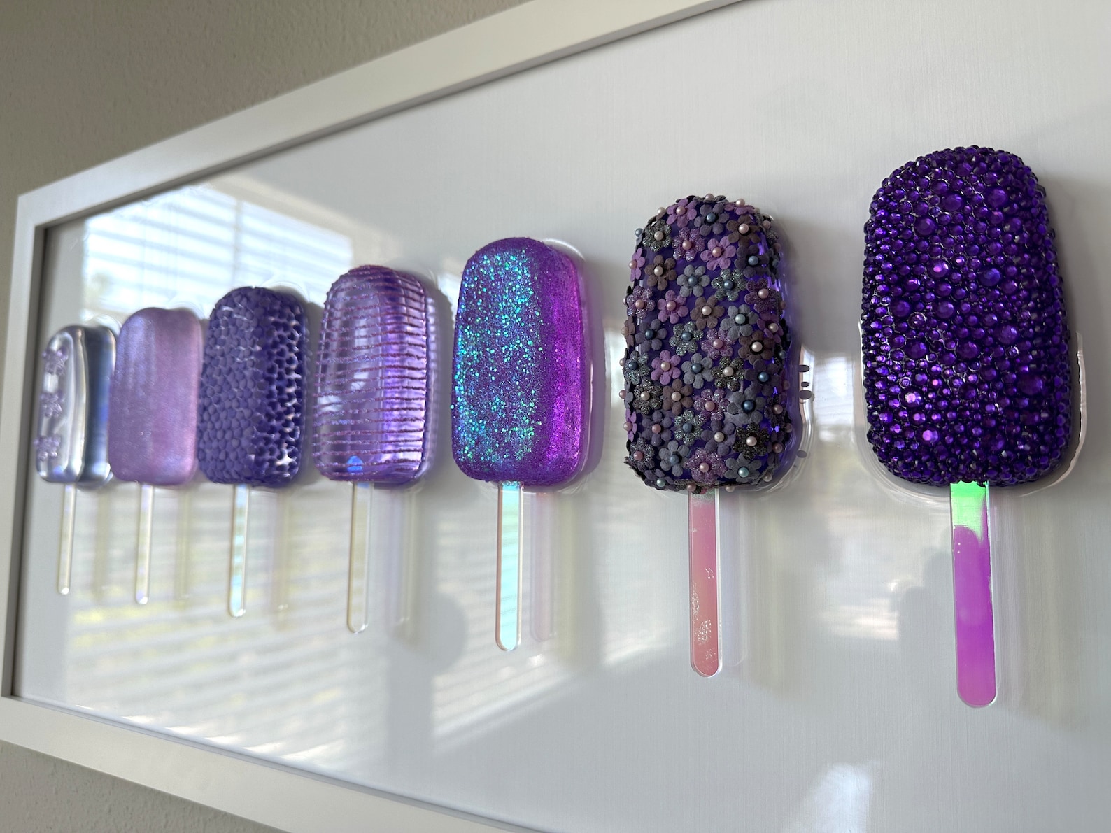 Large Purple Party Popsicle Resin Wall Art 12x24, Popsicle Pop Art ...
