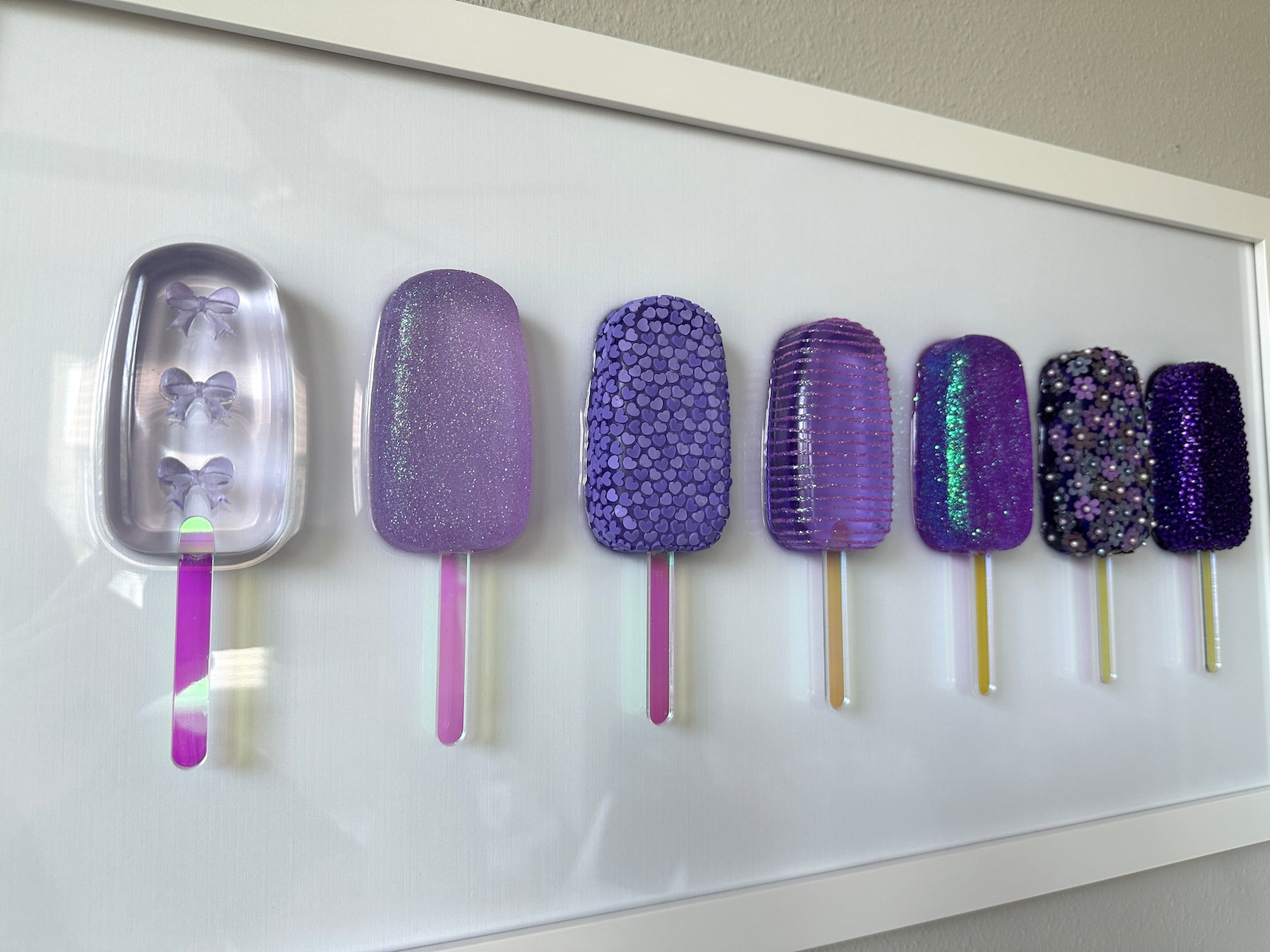 Large Purple Party Popsicle Resin Wall Art 12x24, Popsicle Pop Art ...