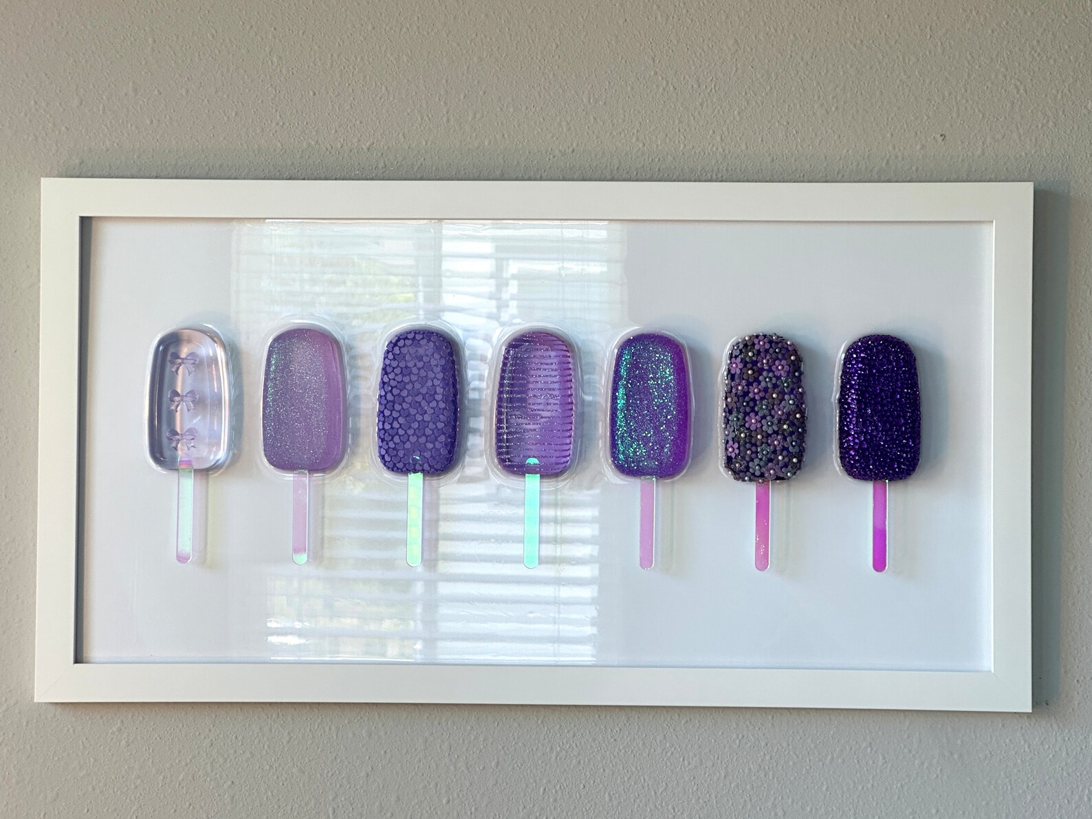 Large Purple Party Popsicle Resin Wall Art 12x24, Popsicle Pop Art ...